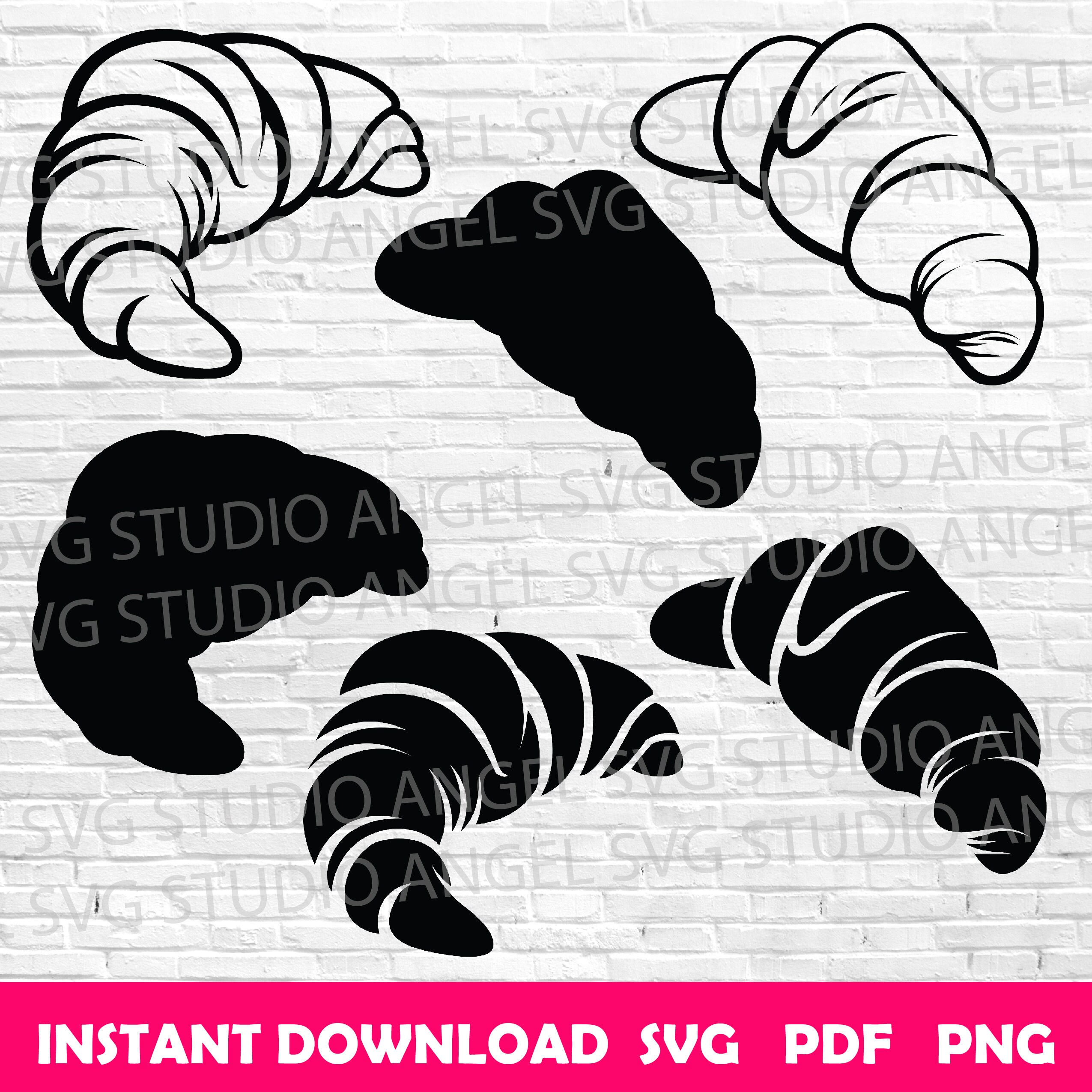 Croissant Svg Croissants Svg Croissant Cricut Svg Croissant - Etsy UK