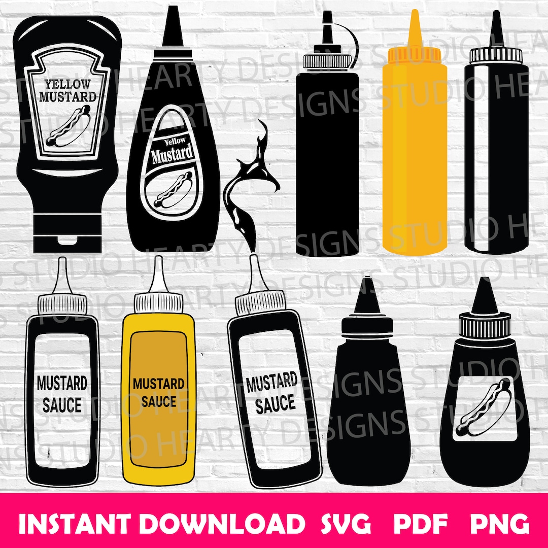 Mustard Sauce Svg Mustard Sauce Cricut Mustard Sauce Svg Cut Files ...