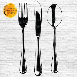Cutlery Svg Cutlery Set Svg Cutlery Cricut Cutlery Svg Cut Files ...