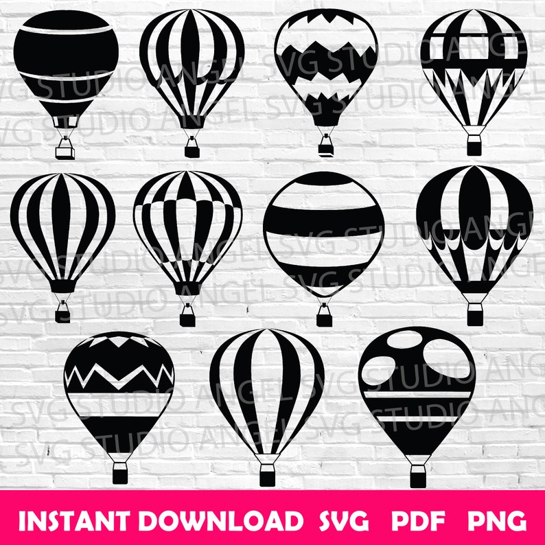 Hot Air Balloon SVG Bundle: Vector Cut Files (digital Download) - Etsy
