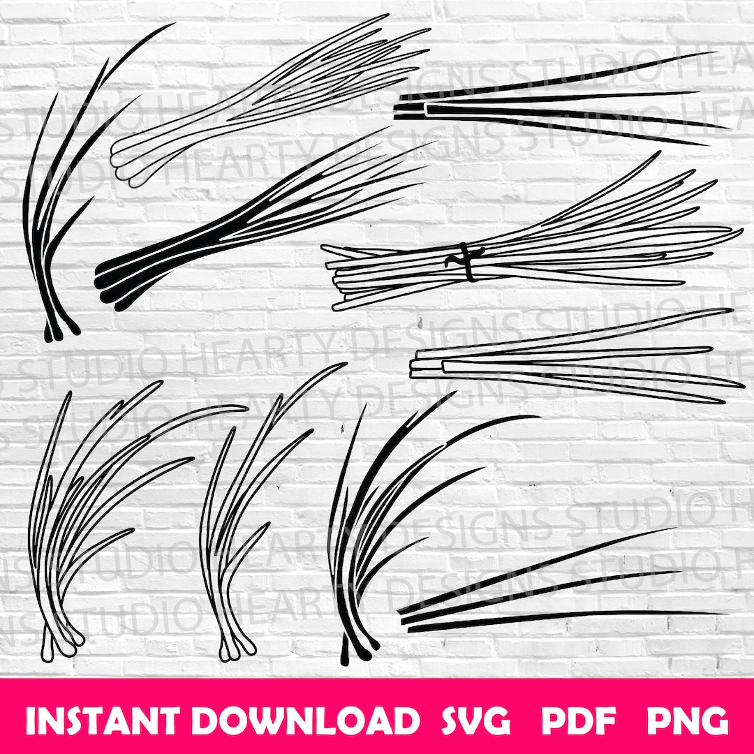 Chives Svg Chives Cricut Chives Clipart Chives Vector Chives Silhouette ...