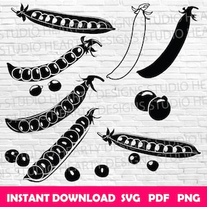 Pea Svg Peas Svg Peas Cricut Peas Clipart Peas Vector Pea Pods Svg ...