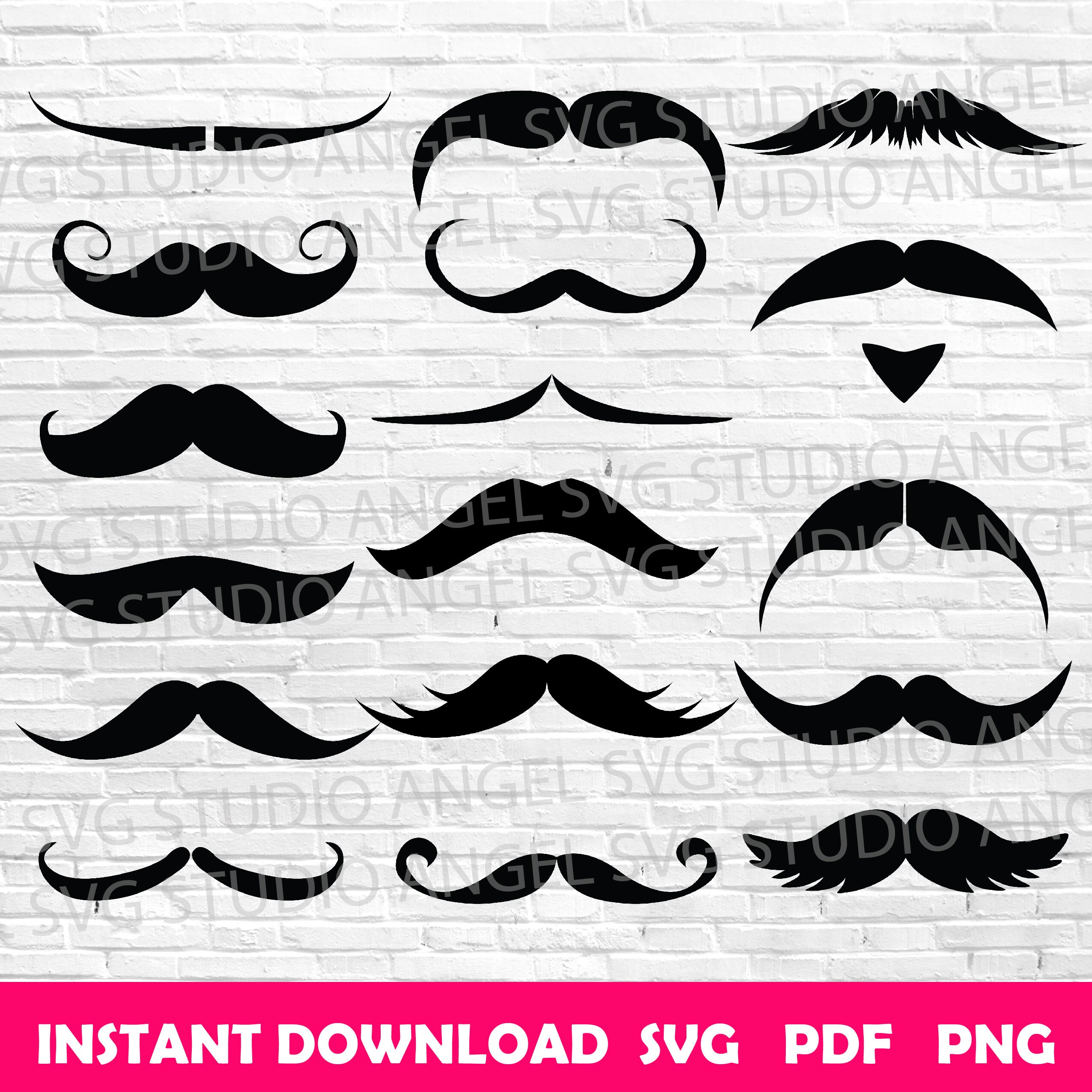 Bigote svg Bigote Cricut Bigote Clipart Bigote Vector set Bigote ...