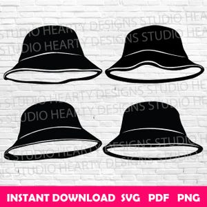 Bucket Hat SVG Bundle: Cricut & Silhouette Cut Files (digital Download ...