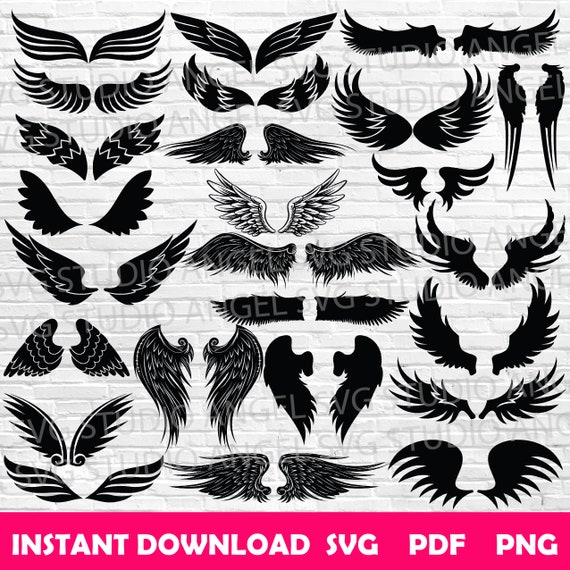 Alas svg Alas svg diseño Alas Cricut svg paquete Alas Clipart - Etsy México