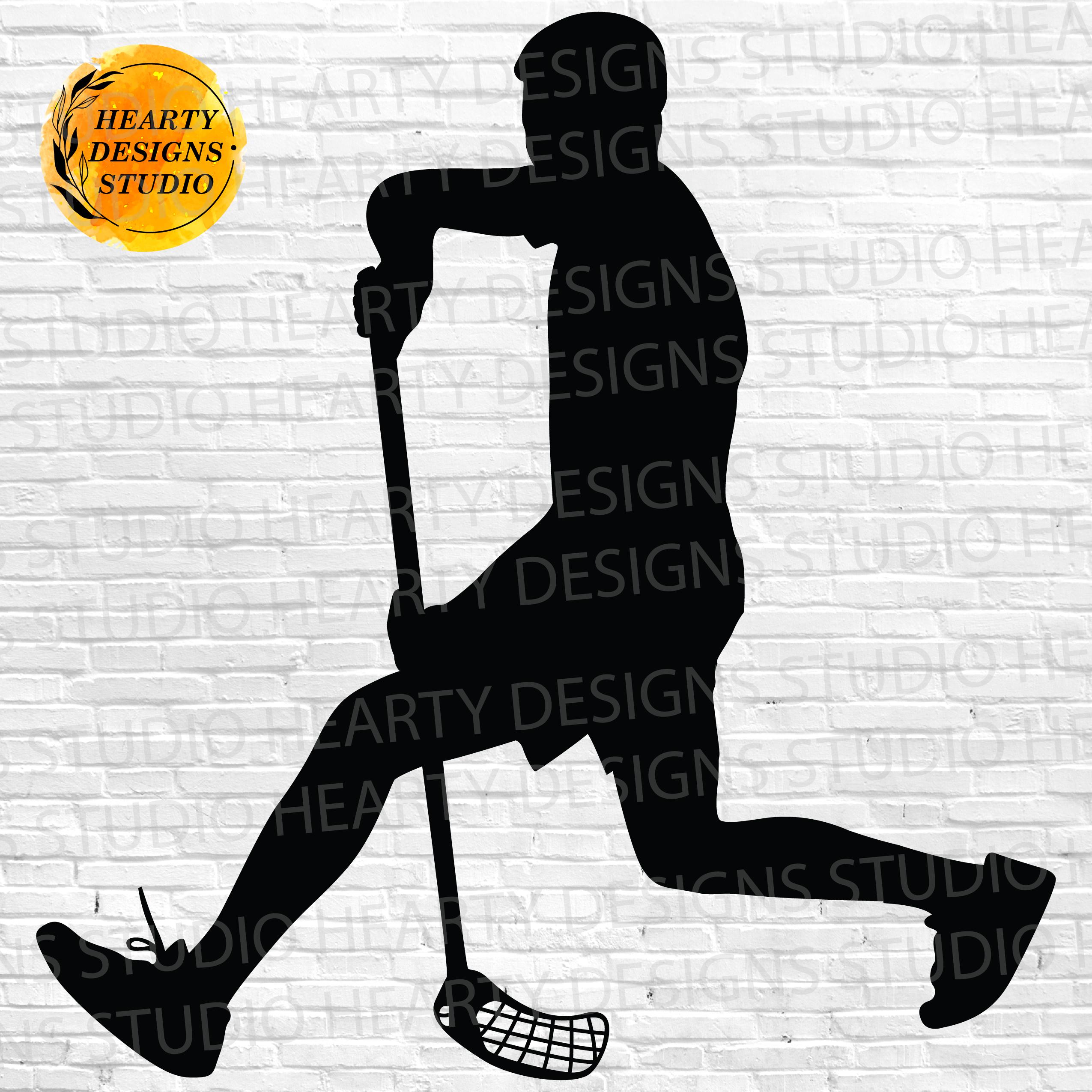 Floorball Player Silhouette: SVG, PDF, PNG Files (digital Download) - Etsy