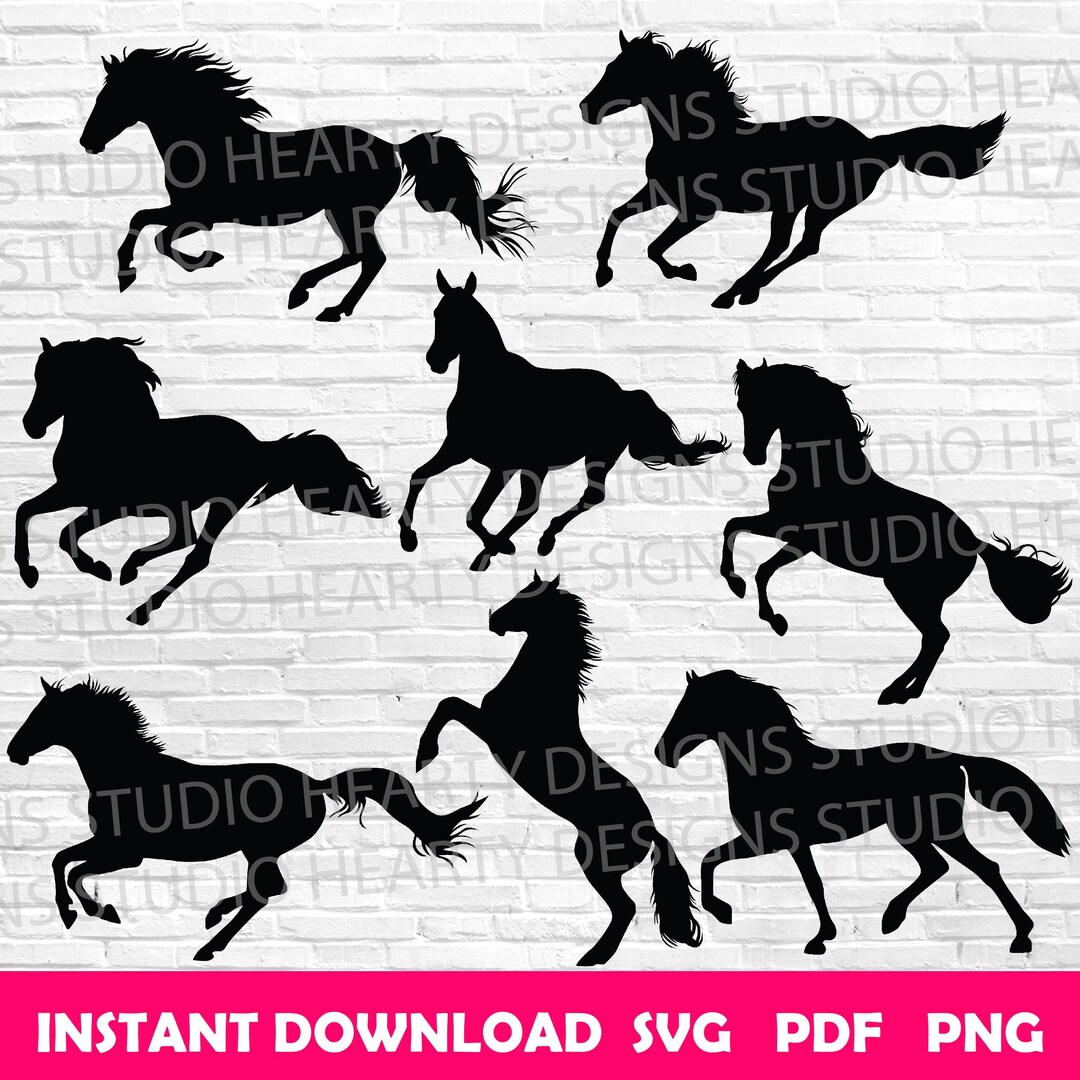 Running Horse Svg Running Horse Cricut Running Horse Vector Running ...