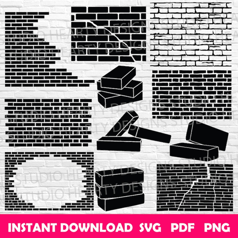 Brick Outline Stencil - Etsy