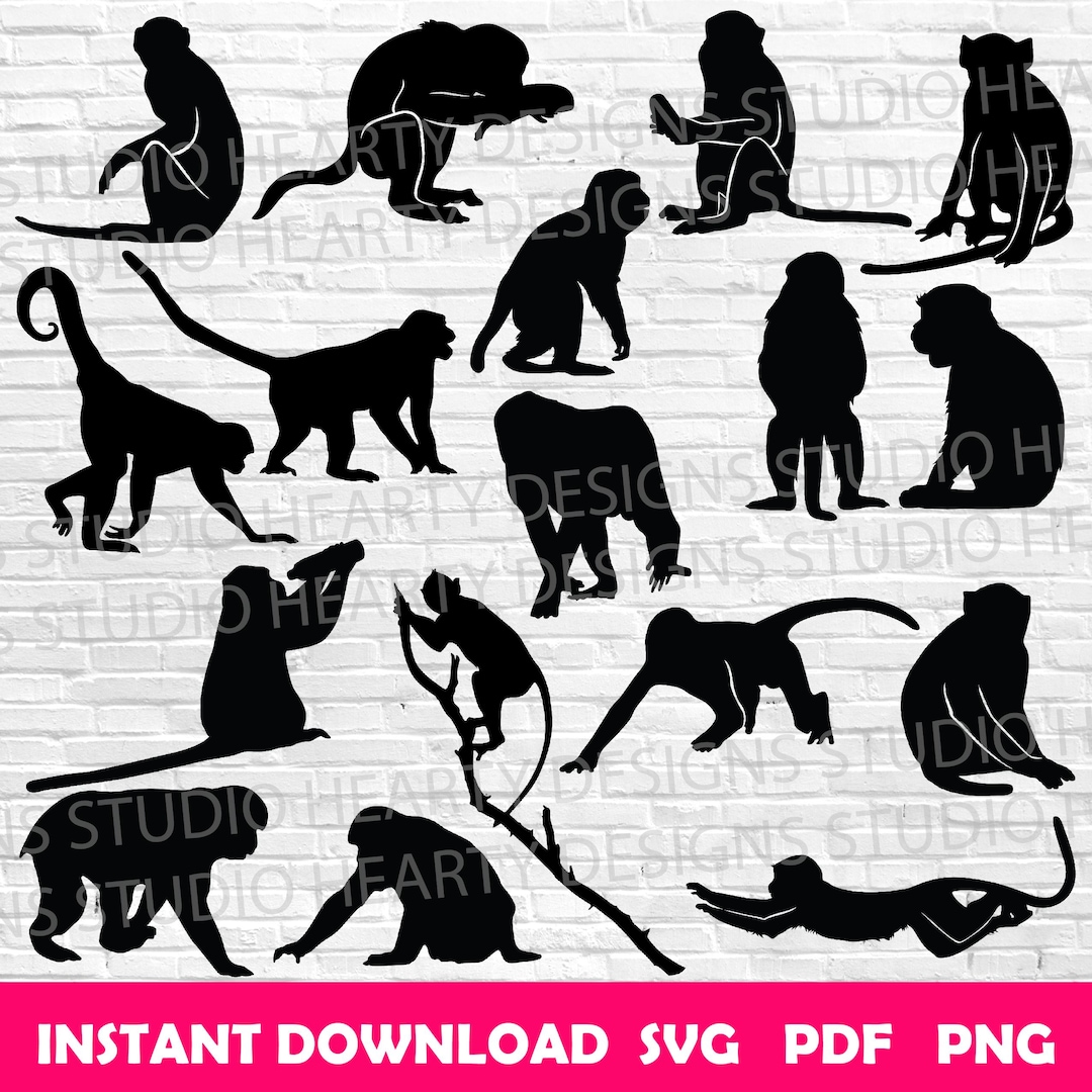 Monkey Svg Monkey Animal Svg Monkey Cricut Monkey Svg Cut File Monkey ...
