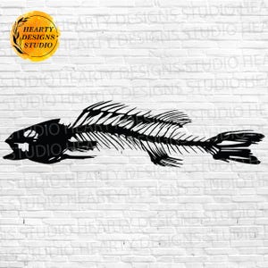 Fishbone Svg Fishbone Cricut Fishbone Silhouette Fishbone Svg Cut Files ...