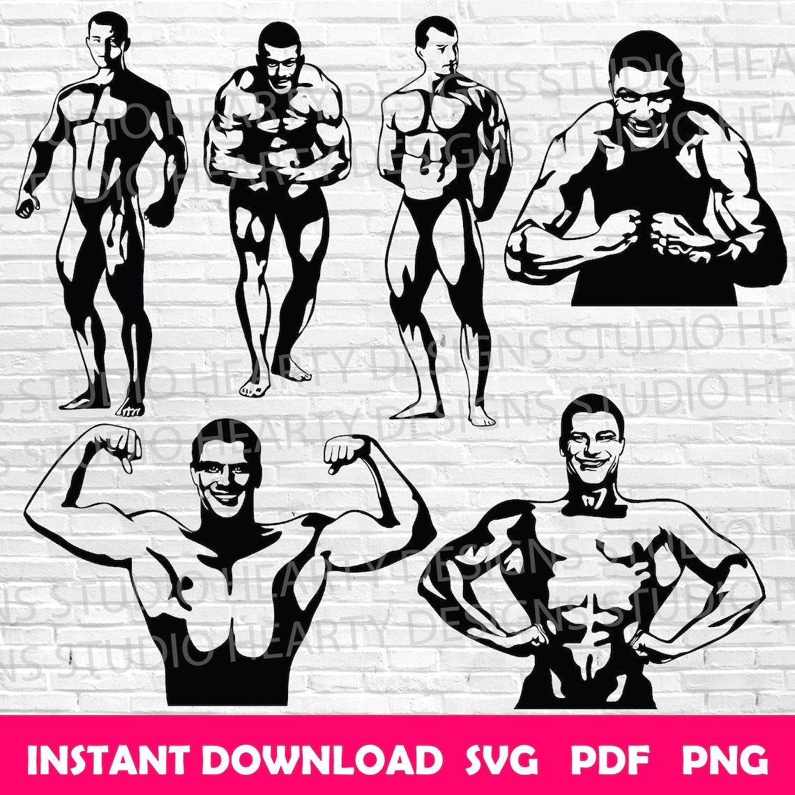 Muscle Man Svg Muscle Man Cricut Muscle Man Svg Bundle Muscle Man Svg ...