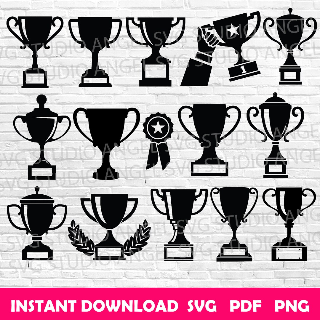 Trophy Svg Award Svg Trophy Cricut Svg Trophy Svg Bundle Trophy Clipart ...