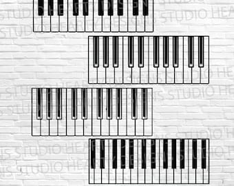 Piano Keys Clipart: SVG PNG Bundle, Vector Art (digital Download) - Etsy UK