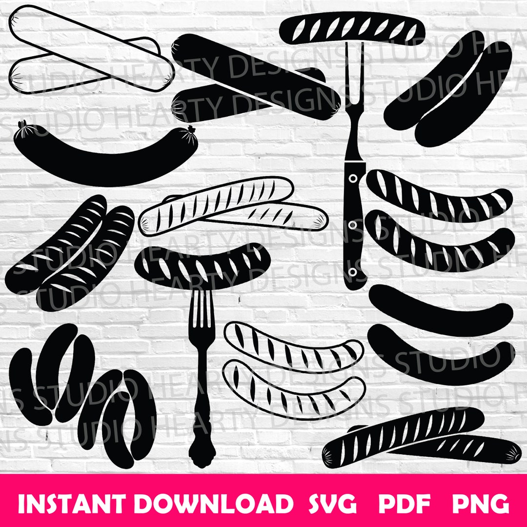 Sausage SVG Bundle: Grill Vector Cut Files (digital Download) - Etsy