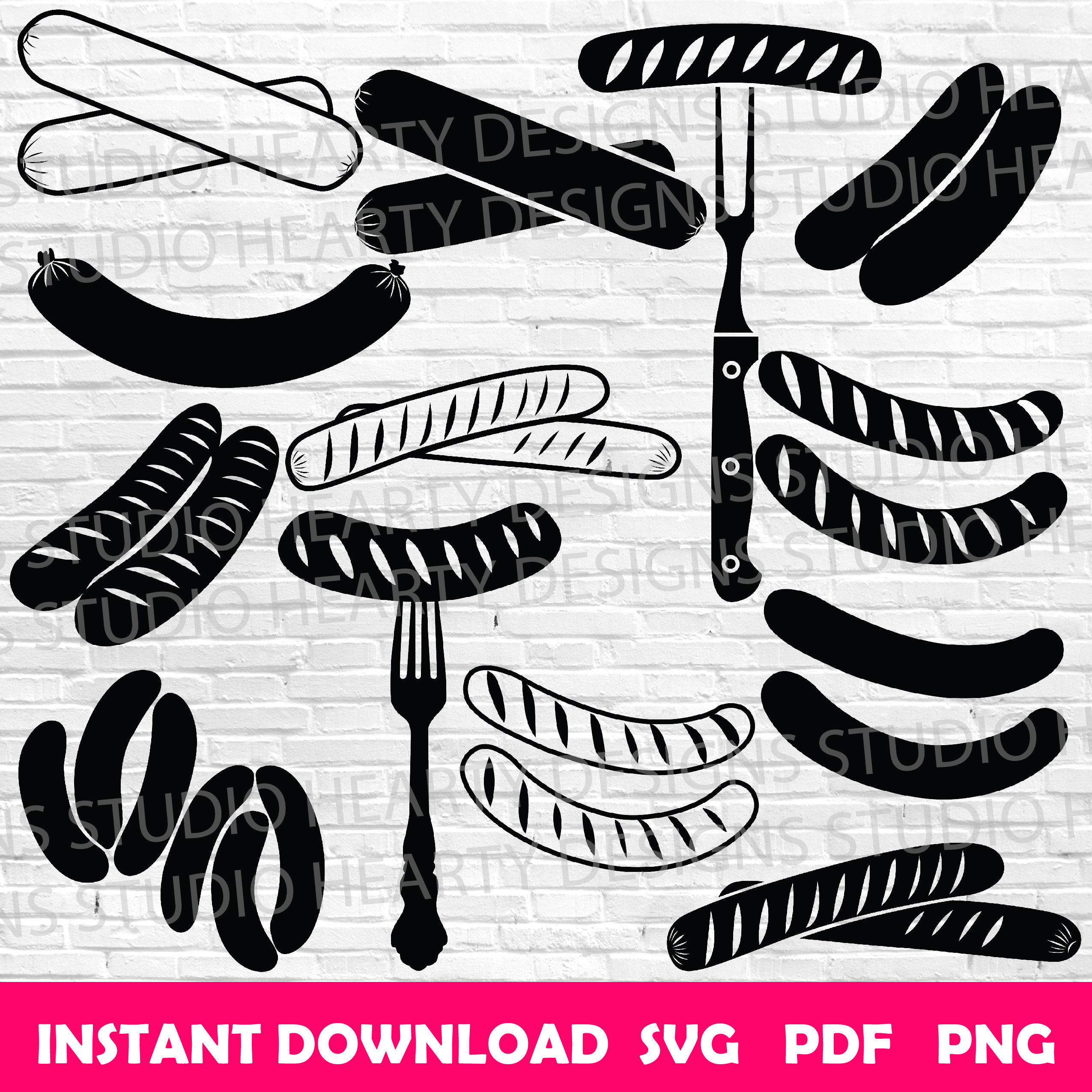 Sausage Svg Sausages Svg Sausage Cricut Sausage Svg Cut Files Sausage ...