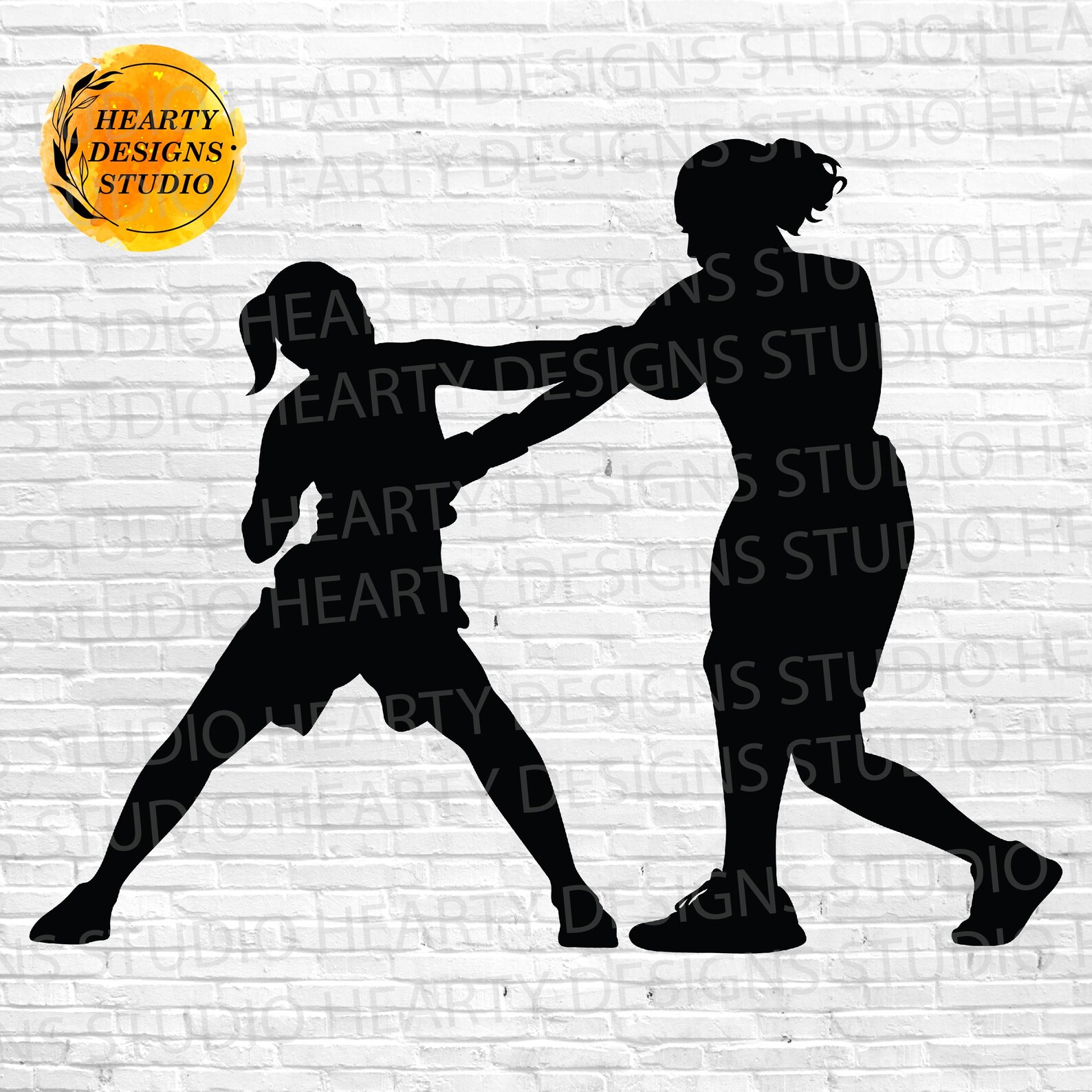 Female Boxer SVG Bundle: Boxing Woman Clipart for Cricut (digital ...