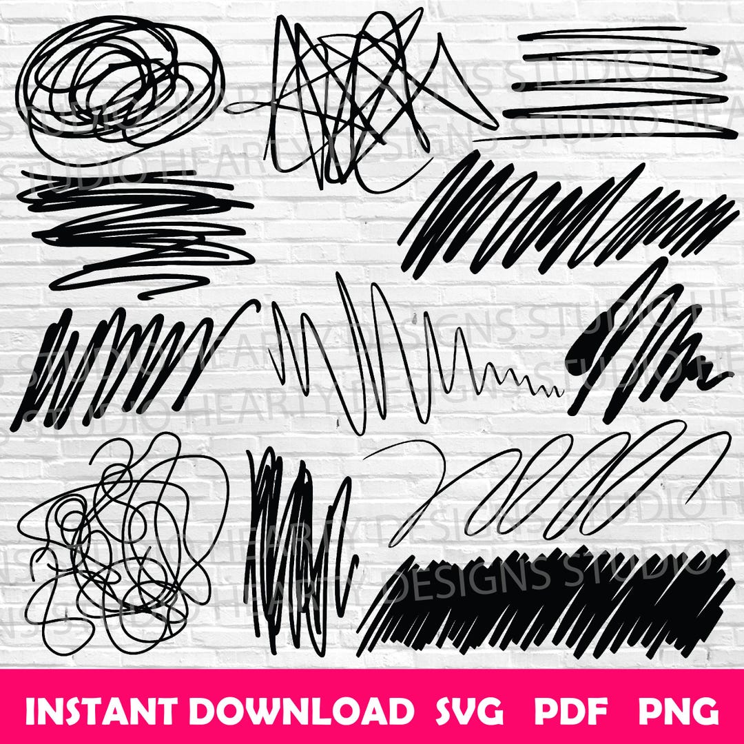 Scribble Svg Scribble Cricut Scribble Lines Svg Scribble Svgcut ...