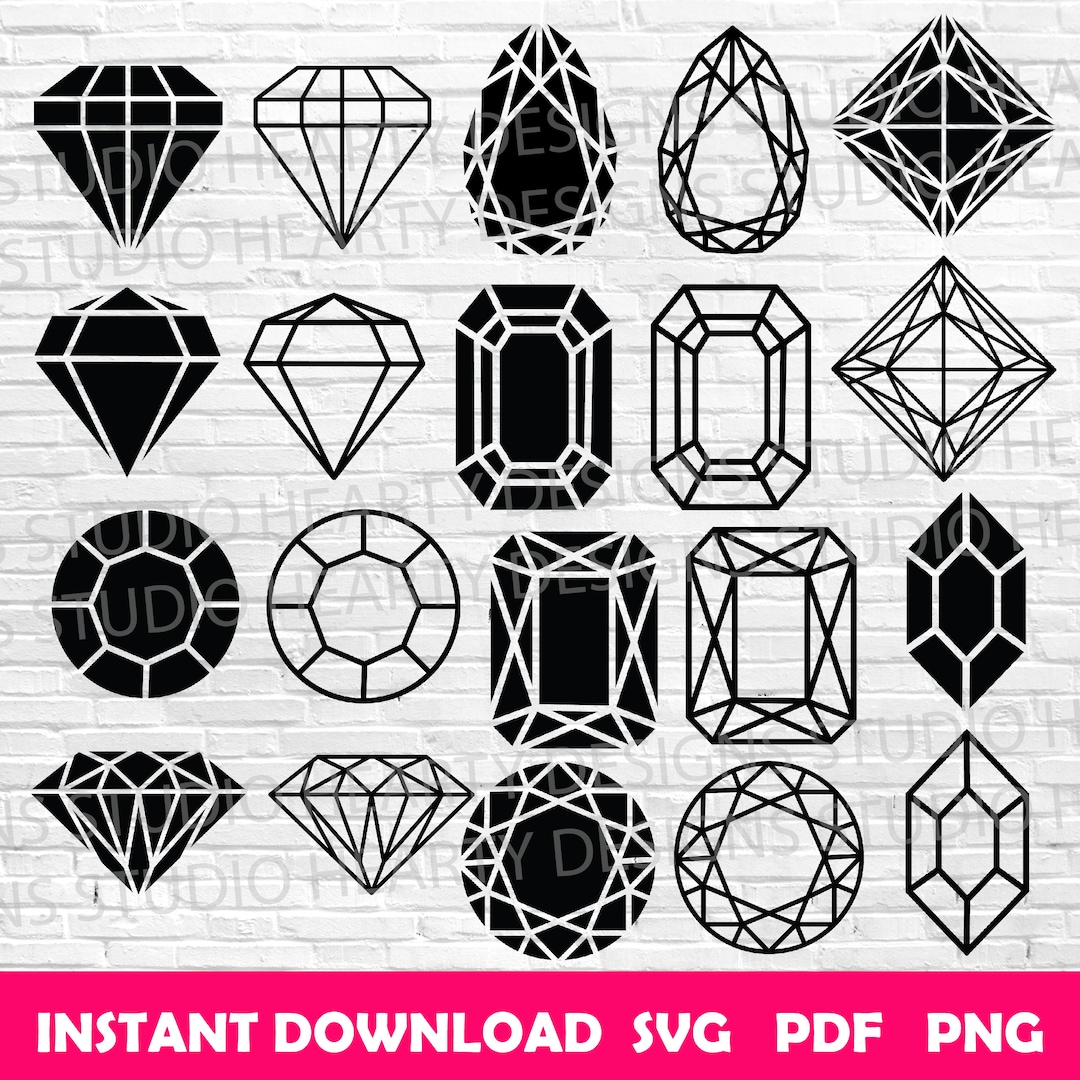 Gems Svg Gemstone Svg Gemstone Cricut Gems Svg Cut File Gemstone Svg ...