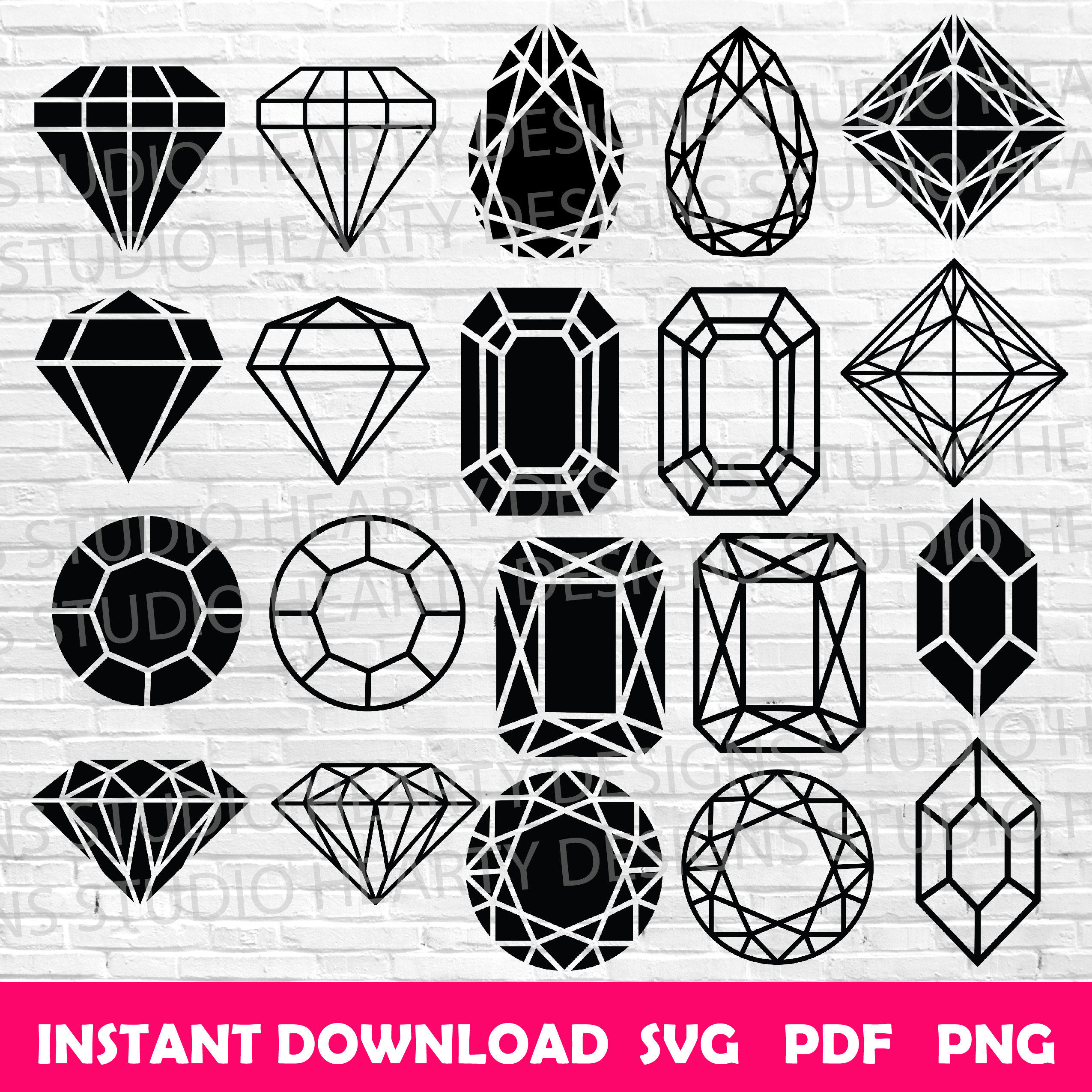 Gems Svg Gemstone Svg Gemstone Cricut Gems Svg Cut File Gemstone Svg ...
