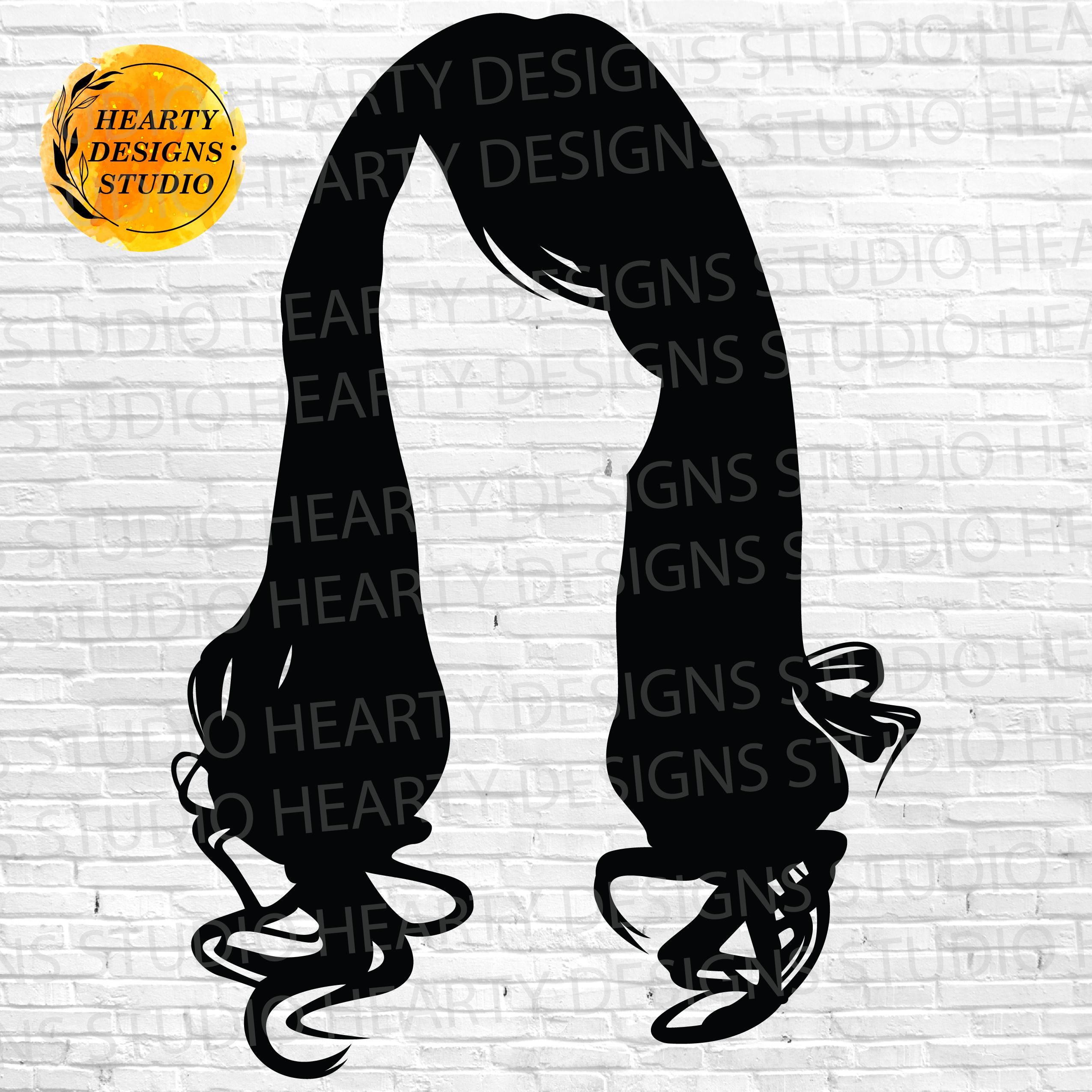 Woman Hairstyle SVG Bundle: Hair Wig Silhouette, Cricut Ready (digital ...