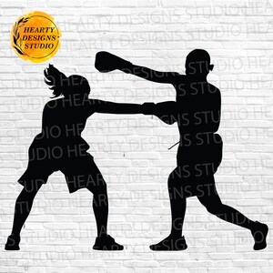 Female Boxer SVG Bundle: Boxing Woman Clipart for Cricut (digital ...