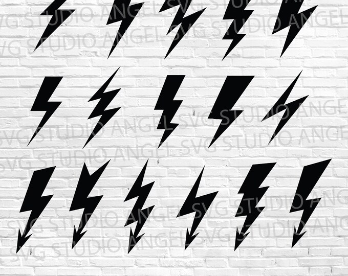 Thunder Lightning Scribble. 4 Svg Bundle. Svg Png Eps Dxf Cut Files. - Etsy