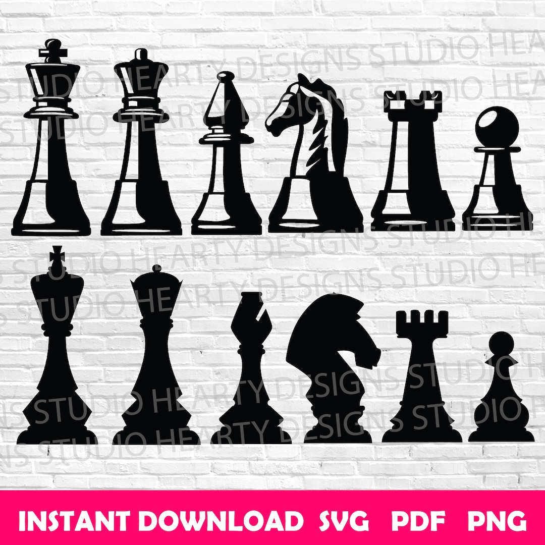 Chess Pieces Svg Chess Svg Chess Pieces Cricut Chess Pieces Vector ...