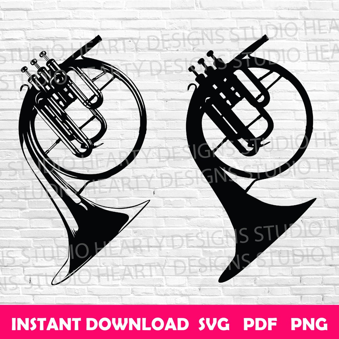 French Horn SVG Bundle: Vector Cut Files (digital Download) - Etsy