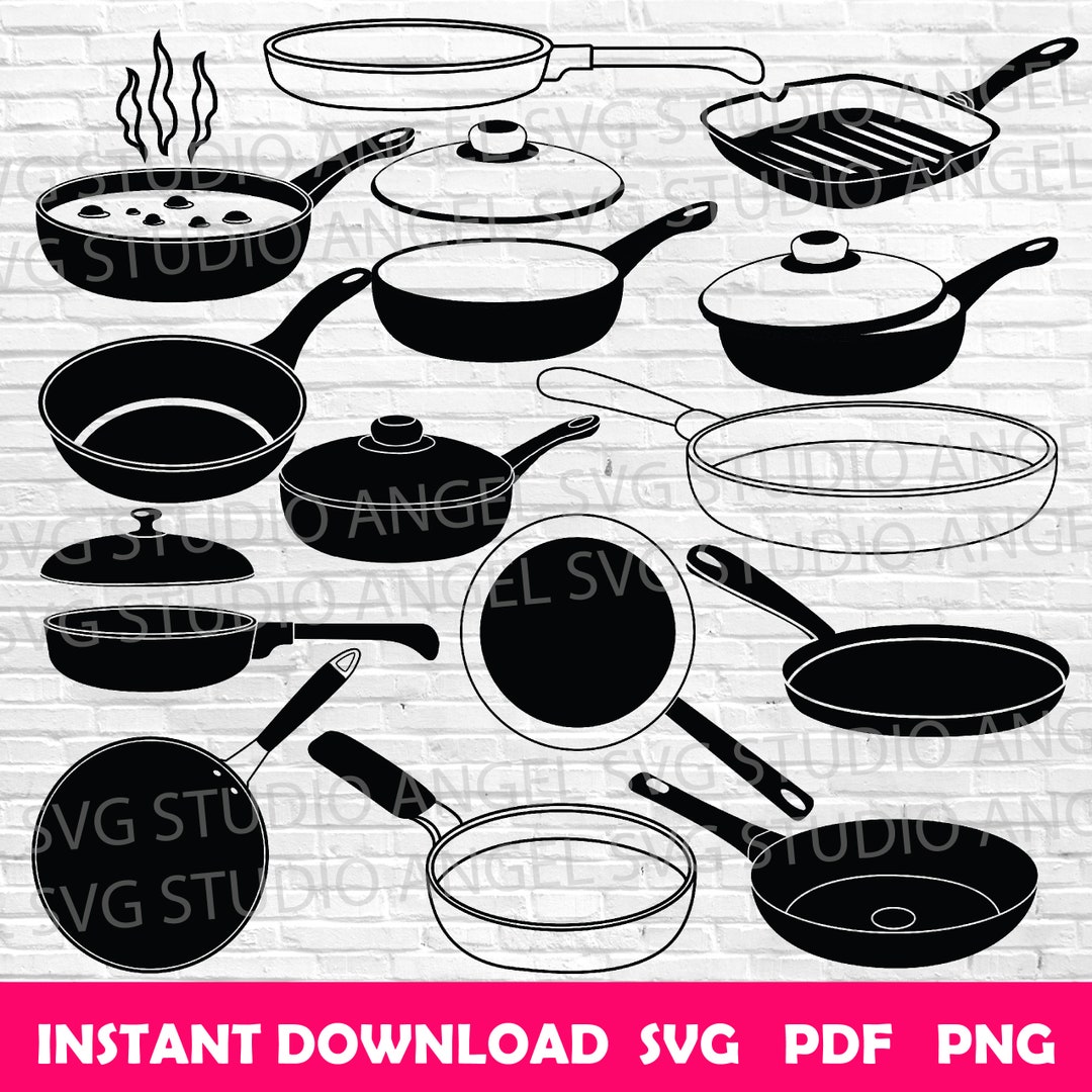 Frying Pan Svg Frying Pan Cricut Frying Pan Silhouette Frying Pan Svg ...