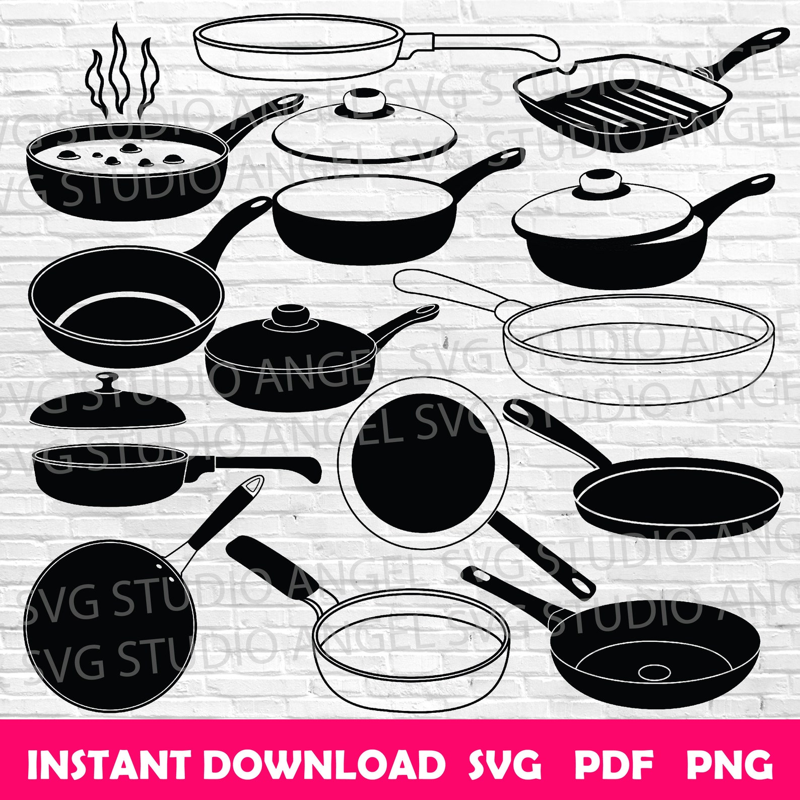Frying Pan Svg Frying Pan Cricut Frying Pan Silhouette Frying Pan Svg ...