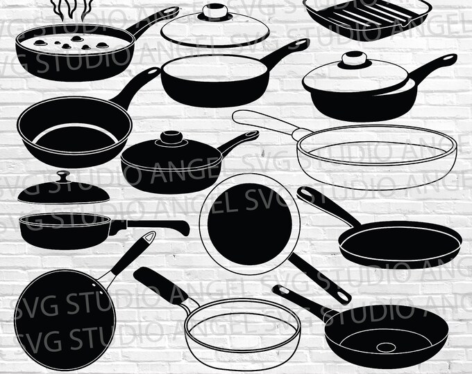 Frying Pan Svg Frying Pan Cricut Frying Pan Silhouette Frying Pan Svg ...