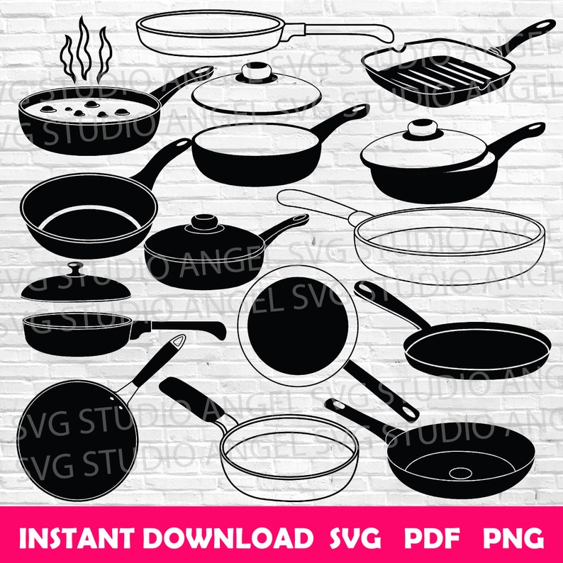 Frying Pan Svg Frying Pan Cricut Frying Pan Silhouette Frying Pan Svg ...