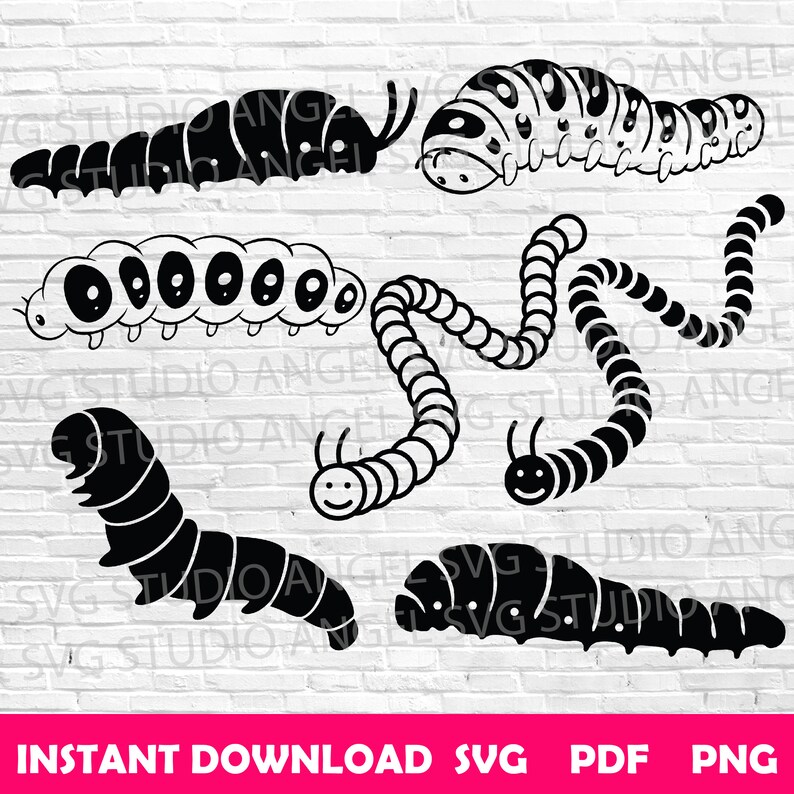 Caterpillar Svg Caterpillar Cricut Svg Caterpillar Clipart Svg | Etsy