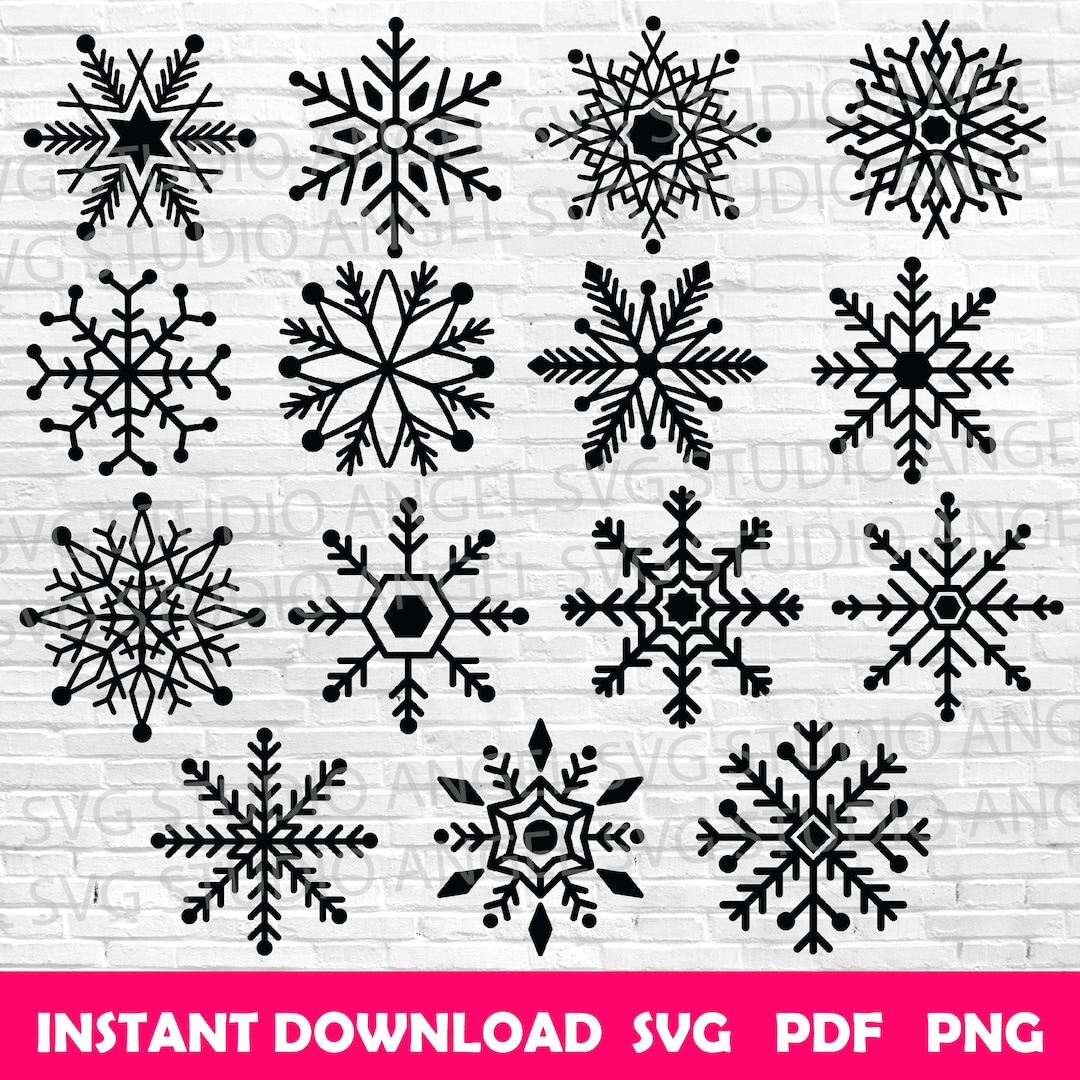 Snowflakes Svg Snowflake Svg Snowflakes Cricut Snowflakes Svg Bundle ...