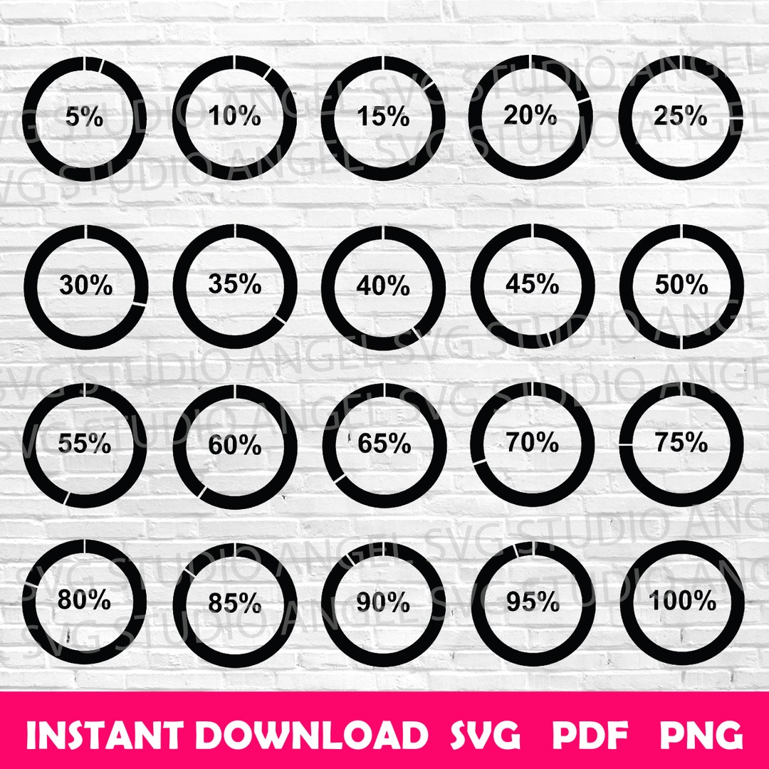 Percentage Circle Svg Percentage Circle Diagram Svg Percentage Circle Cricut Svg Percentage ...