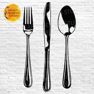 Cutlery Svg Cutlery Set Svg Cutlery Cricut Cutlery Svg Cut Files ...