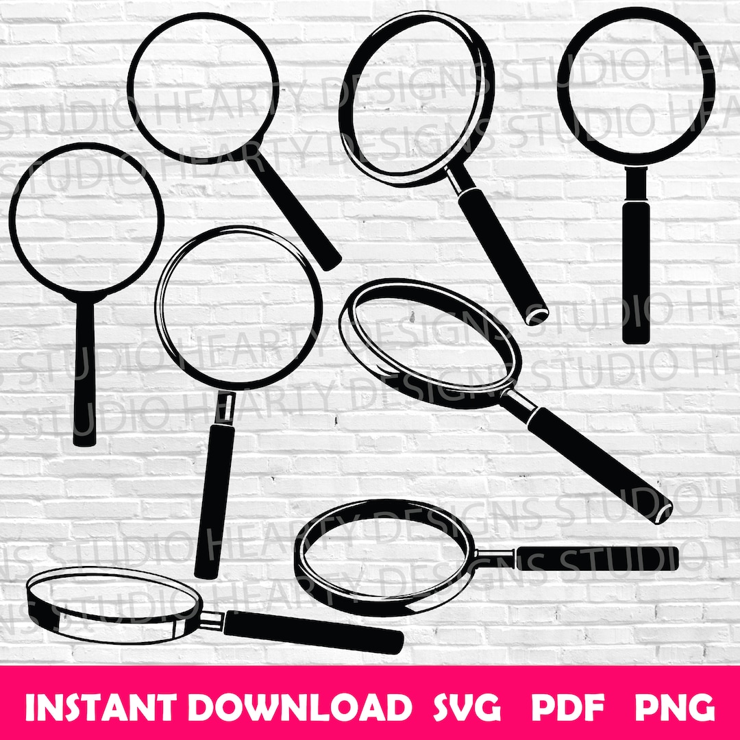 Magnifying Glass Svg Magnifier Svg Magnifying Glass Cricut Magnify Tool ...