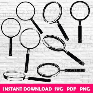 Lupe svg Lupe svg Lupe Cricut Vergrößern Werkzeug Lupe svg cut Lupe svg ...