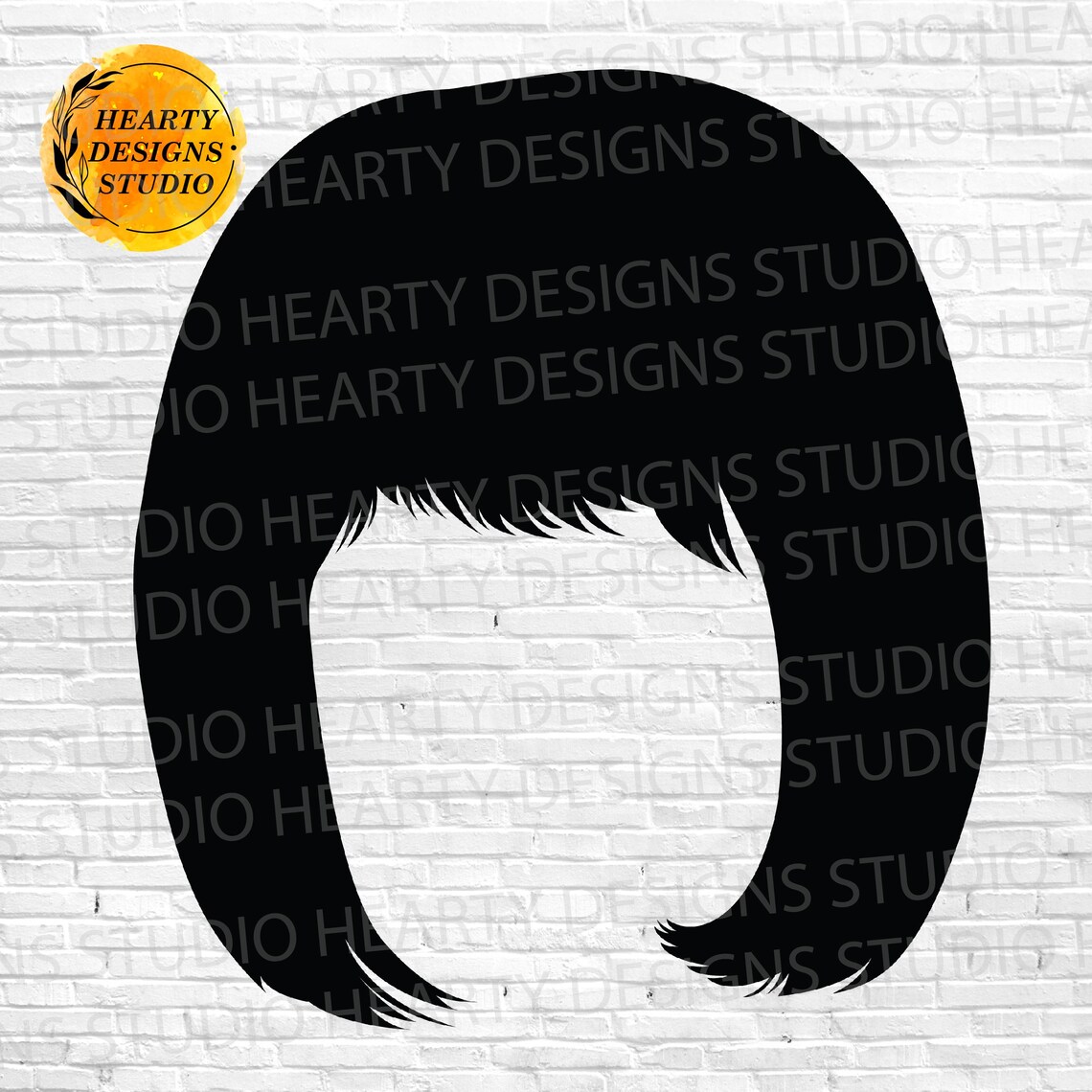 Woman Hairstyle SVG Bundle: Hair Wig Silhouette, Cricut Ready (digital ...