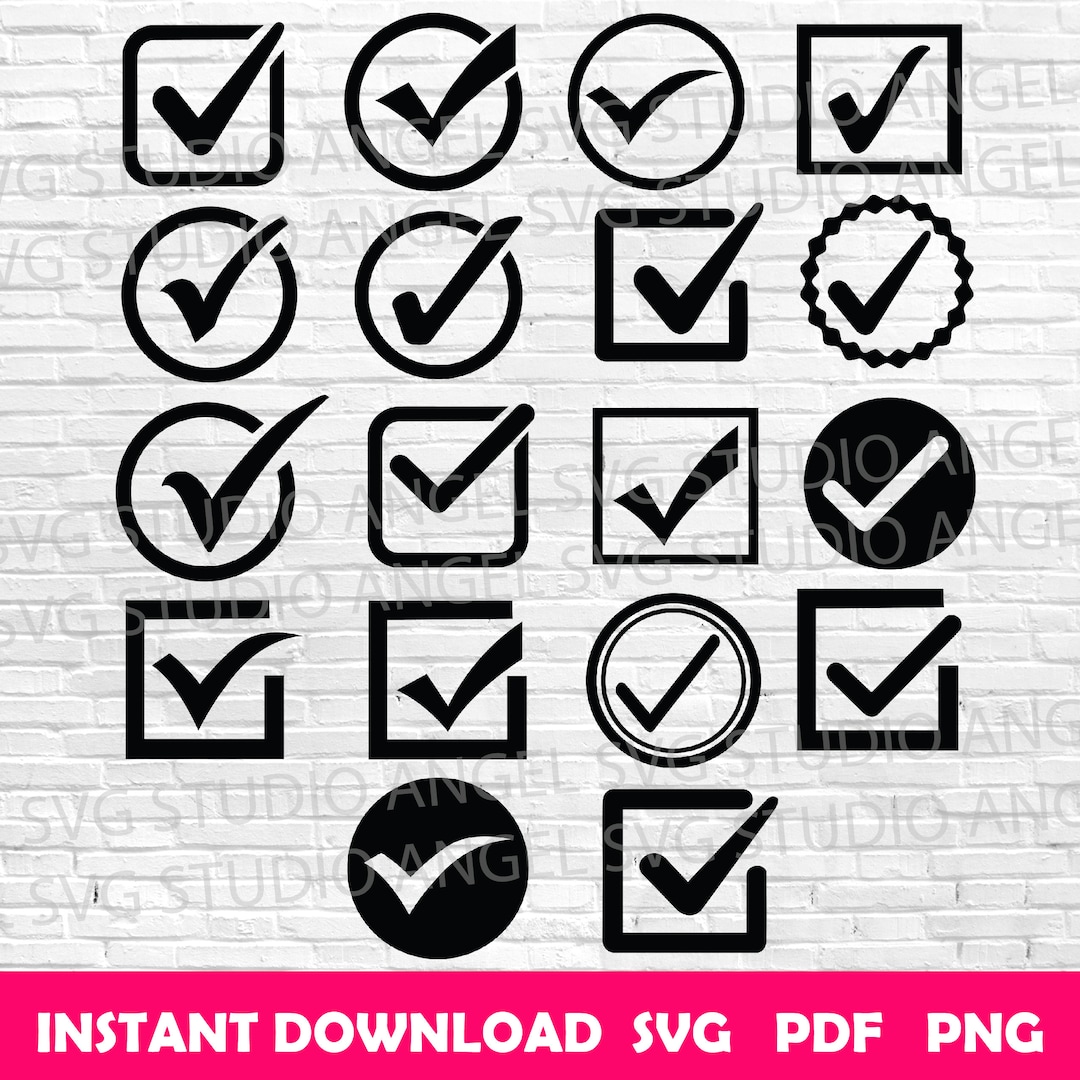 Checkmarks Svg Checkmark Svg Checkmarks Svg Cut Files Checkmarks Cricut ...