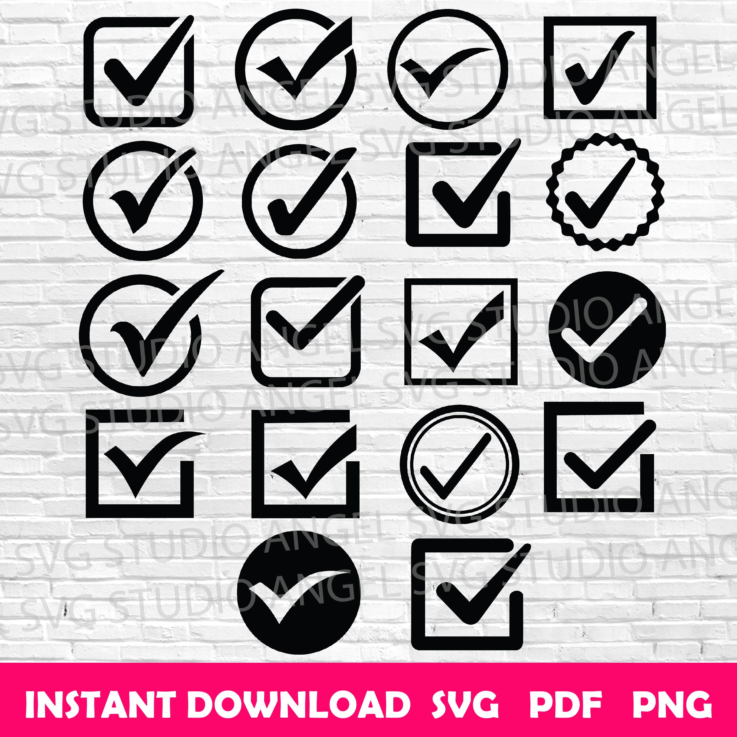 Checkmarks Svg Checkmark Svg Checkmarks Svg Cut Files - Etsy Singapore