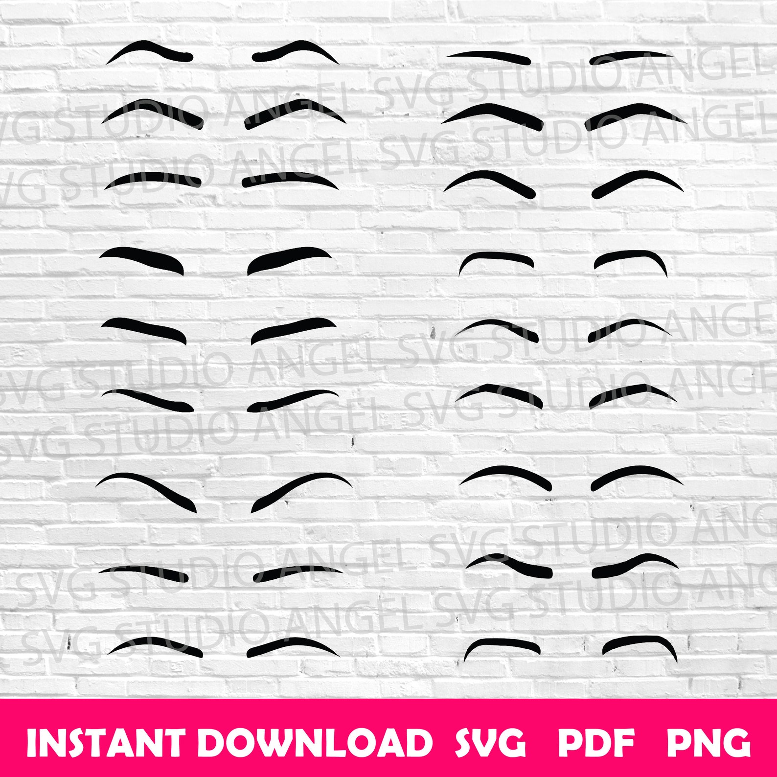 Eyebrows Svg Eyebrows Set Svg Eyebrows Cricut Eyebrows Vector Eyebrows ...