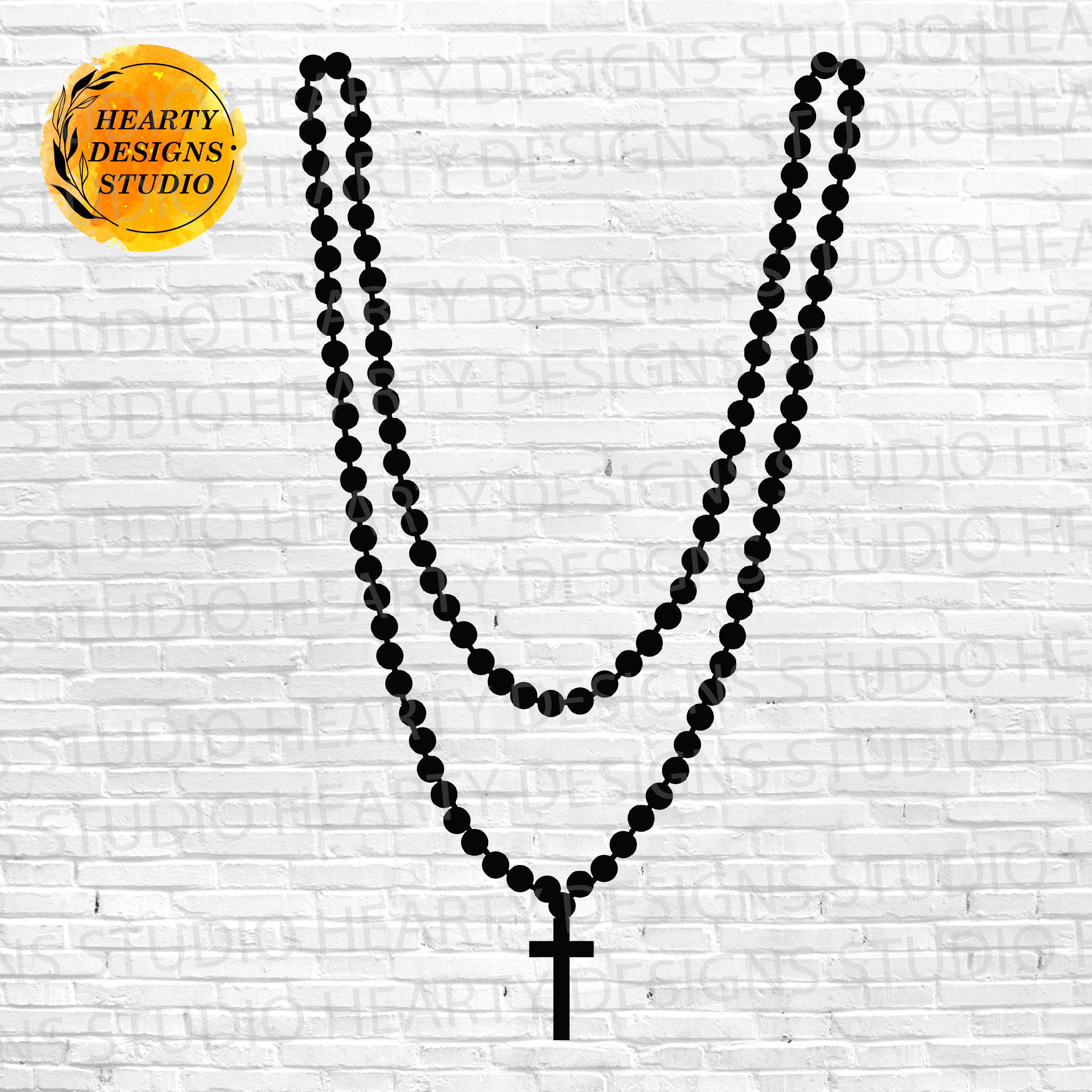 Rosary Beads SVG Bundle: Rosary Clipart, Vector, Silhouette (digital ...