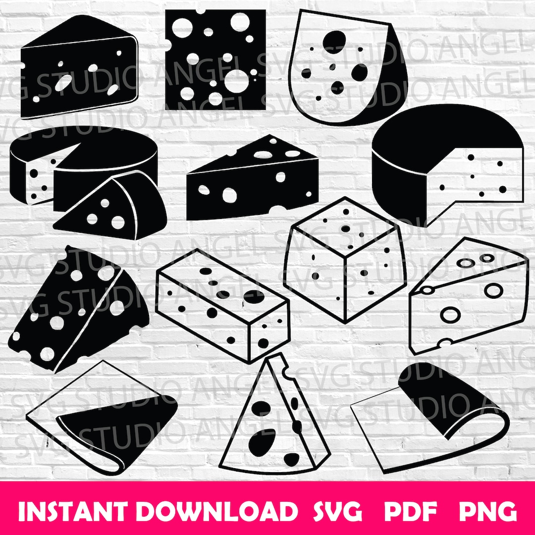 Cheese Svg Cheese Cube Svg Cheese Slice Svg Cheese Svg Cut Files Cheese ...