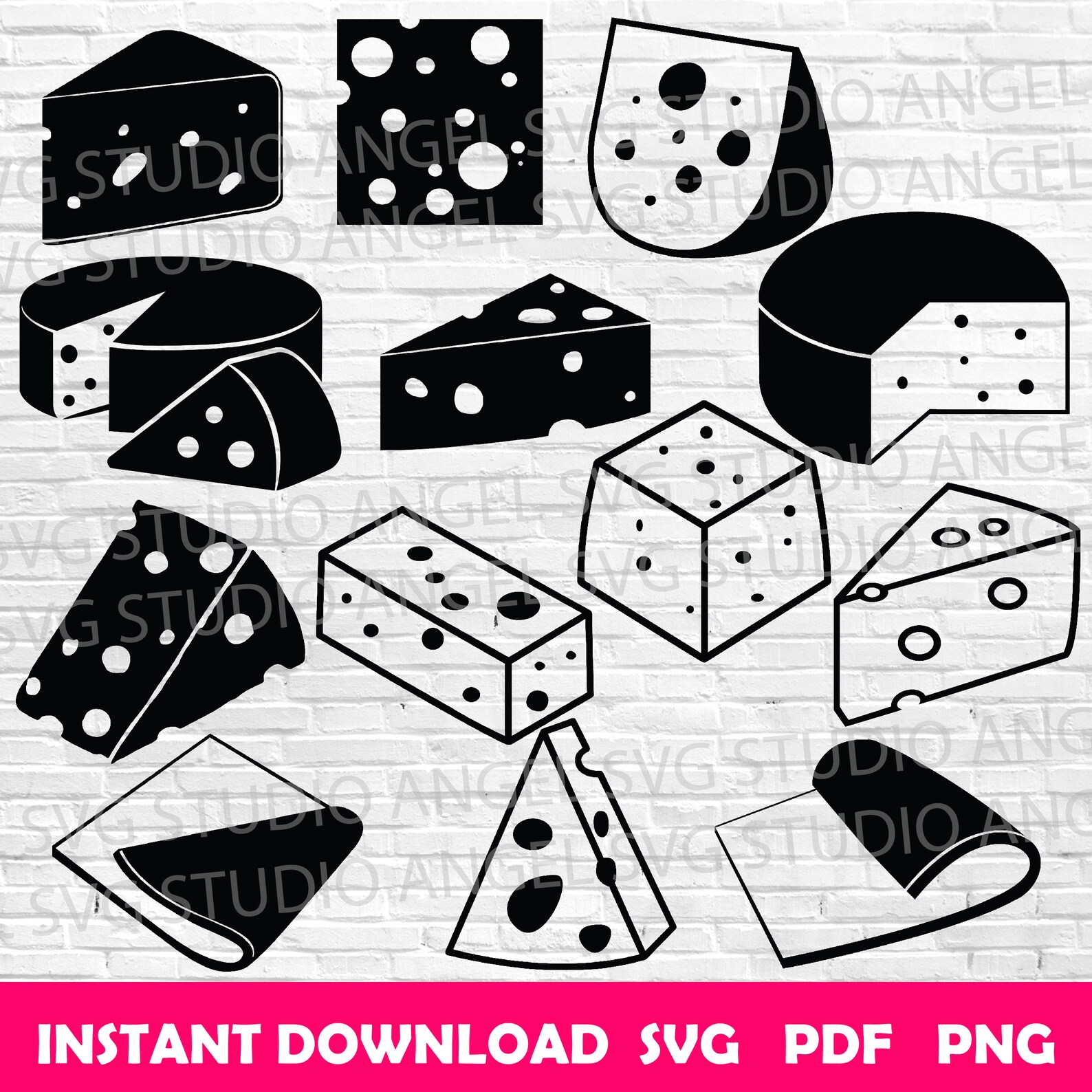 Cheese Svg Cheese Cube Svg Cheese Slice Svg Cheese Svg Cut Files Cheese ...