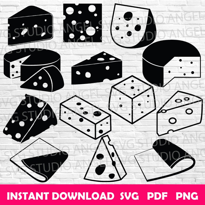 Cheese Svg Cheese Cube Svg Cheese Slice Svg Cheese Svg Cut Files Cheese ...