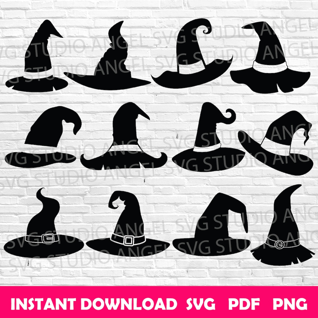Witch Hat Svg Wizard Hat Svg Witch Hat Cricut Witch Hat Vector Witch ...