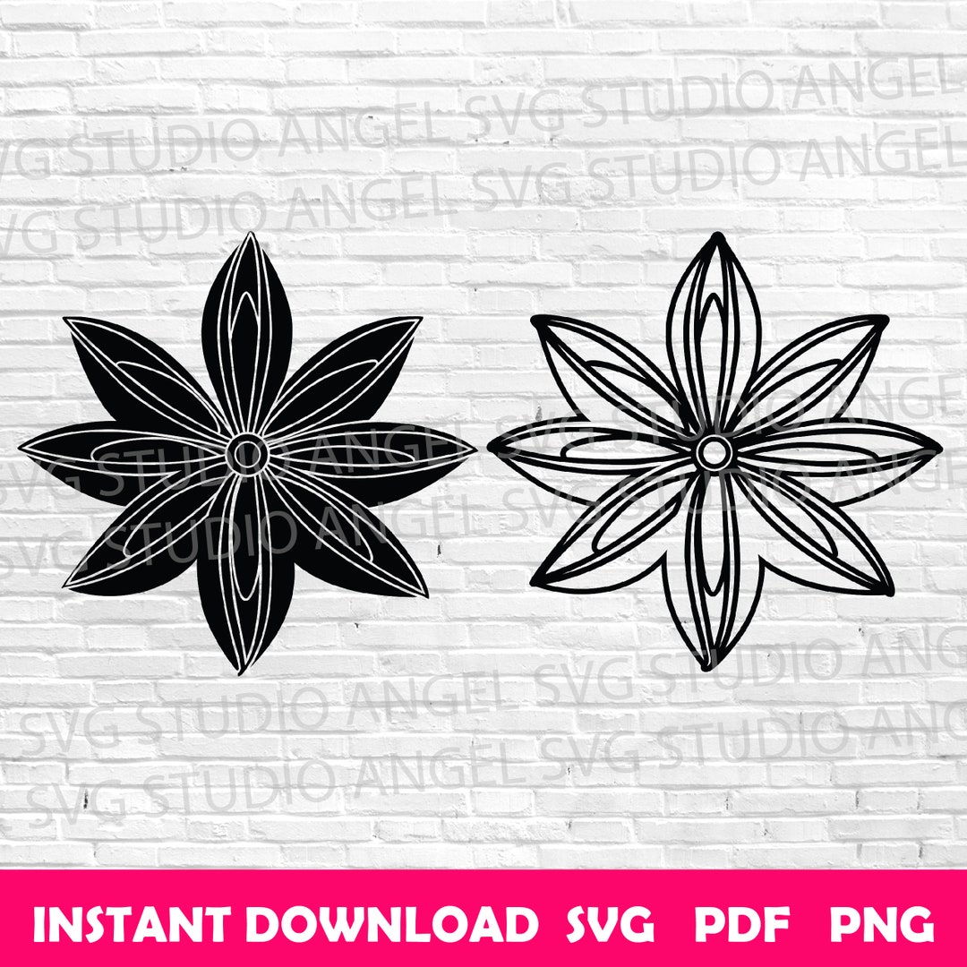 Star Anise Svg Star Anise Spice Svg Star Anise Cricut Svg Star Anise ...