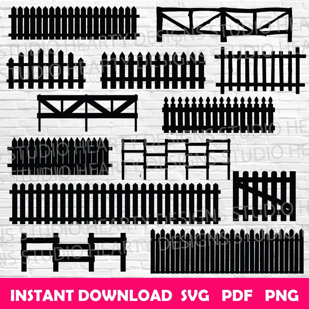 Wooden Fence SVG Bundle: Vector Cut Files (digital Download) - Etsy