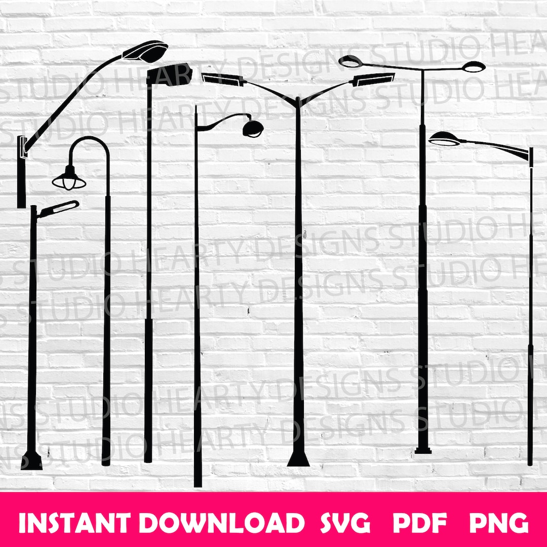 Street Light Svg Street Lamp Svg Street Light Svgcut Street Light ...